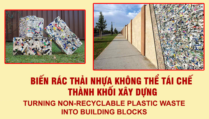 TURNING NON-RECYCLABLE PLASTIC WASTE INTO BUILDING BLOCKS